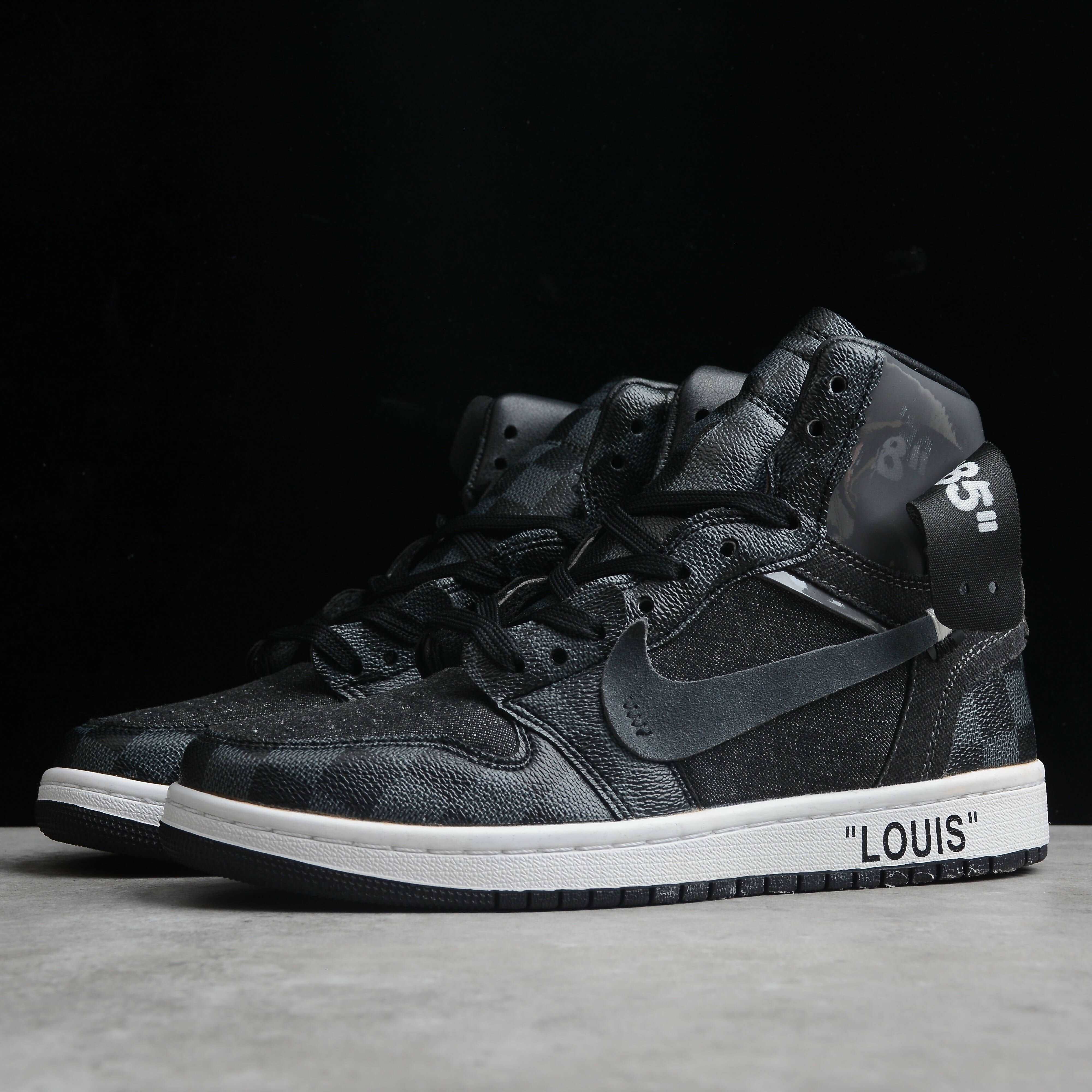 BLACK OFF-LOUIS LV Custom Air Jordan 1 – XX CUSTOM