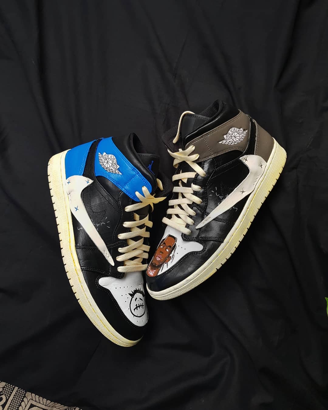 Cartoon Role Black Dark Brown Custom Air Jordan 1 – XX CUSTOM