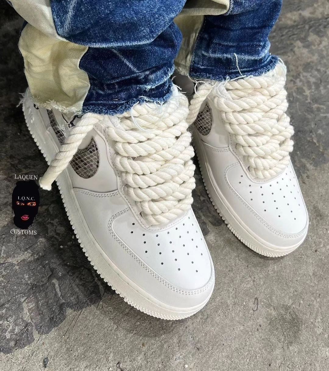 Extra Lace Reflective Swoosh Custom Air Force 1 – XX CUSTOM