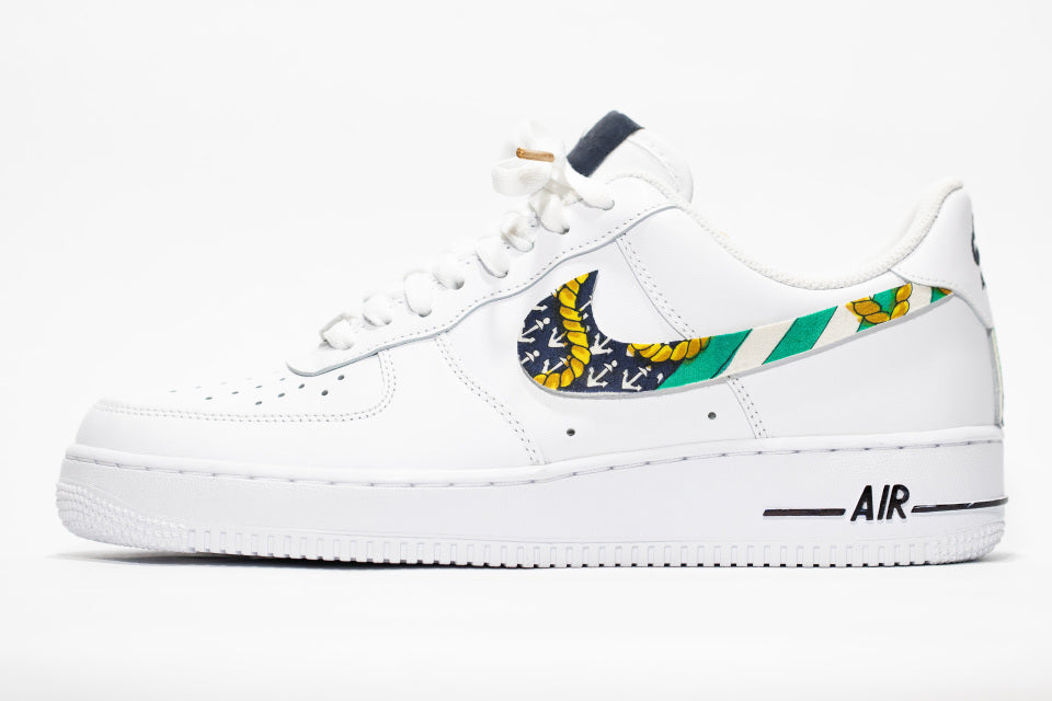 Custom Air Force 1 White With African Print Pattern – XX CUSTOM