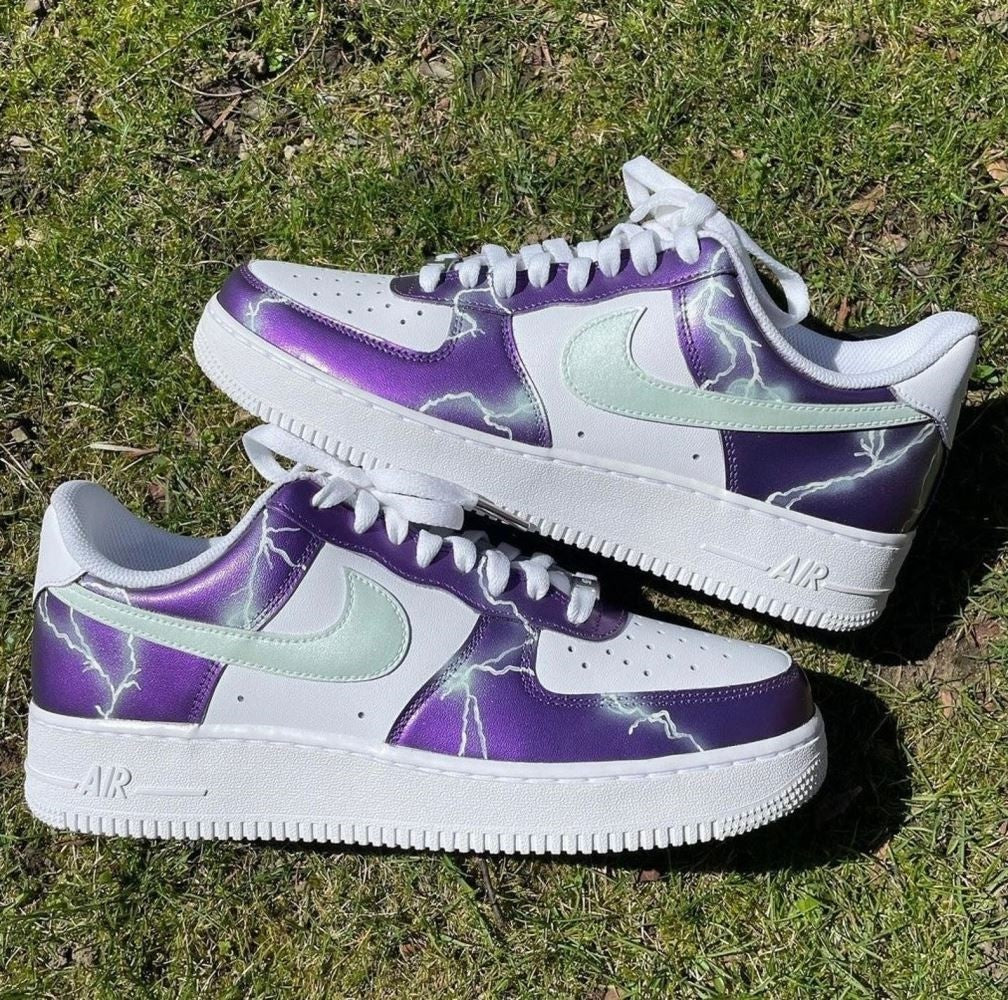 Purple Lightning Custom Air Force 1 – XX CUSTOM