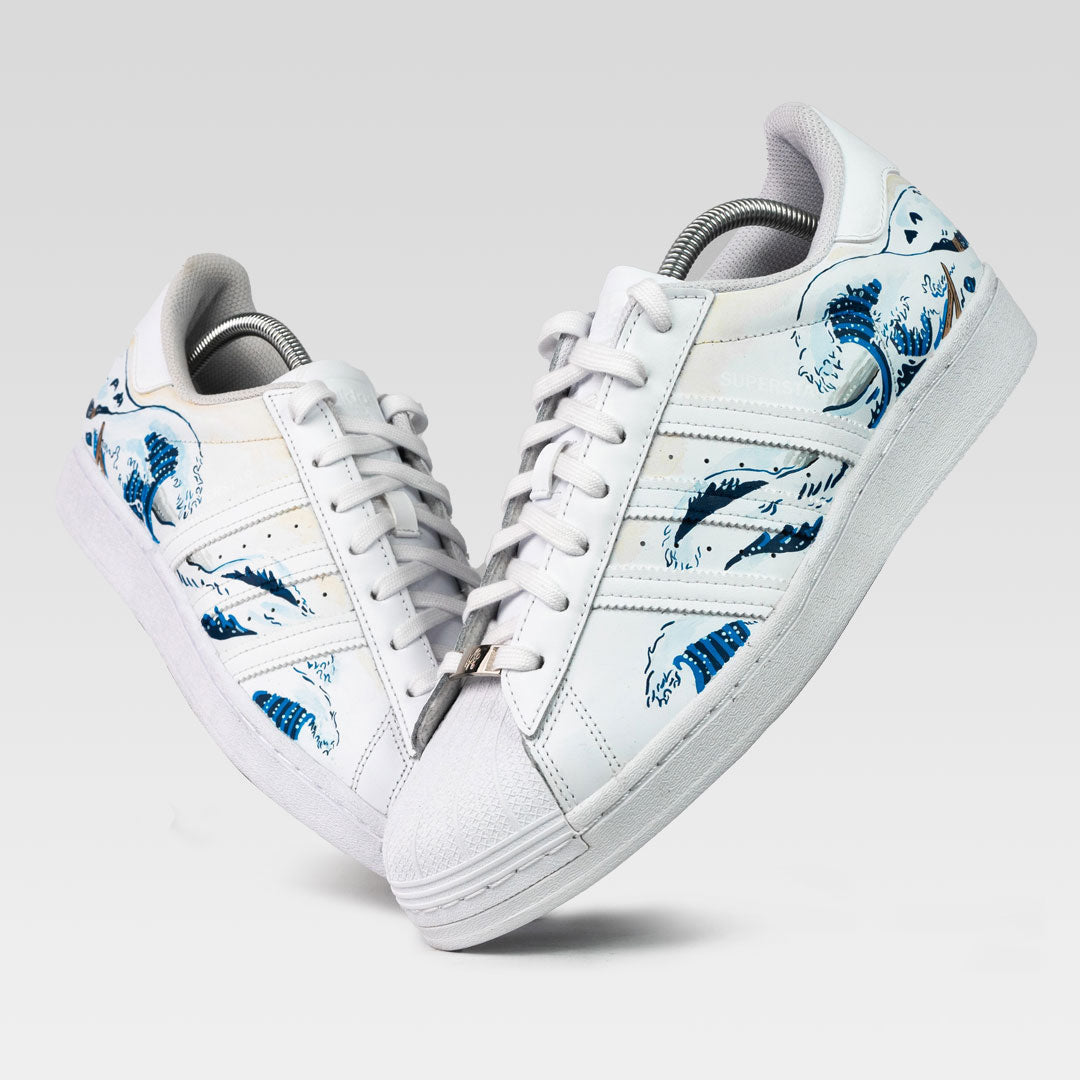 Graffiti Hand Drawing Wave Custom Adidas Samba – XX CUSTOM